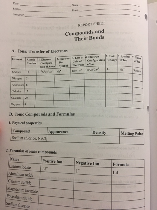 Solved Date Section Instructor Name Team REPORT SHEET | Chegg.com Solved Date Section Instructor Name Team REPORT SHEET | Chegg.com