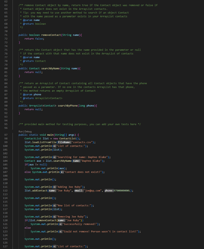 You need to finish implementing both classes as | Chegg.com