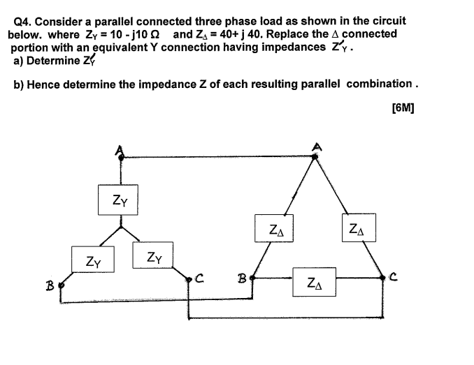 Solved Q4. ﻿Consider a parallel connected three phase load | Chegg.com