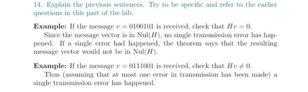 14. Explain the previous sentences. Try to be | Chegg.com