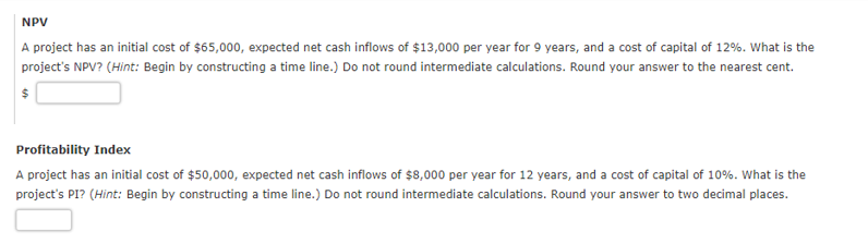 Solved NPV A project has an initial cost of $65,000, | Chegg.com
