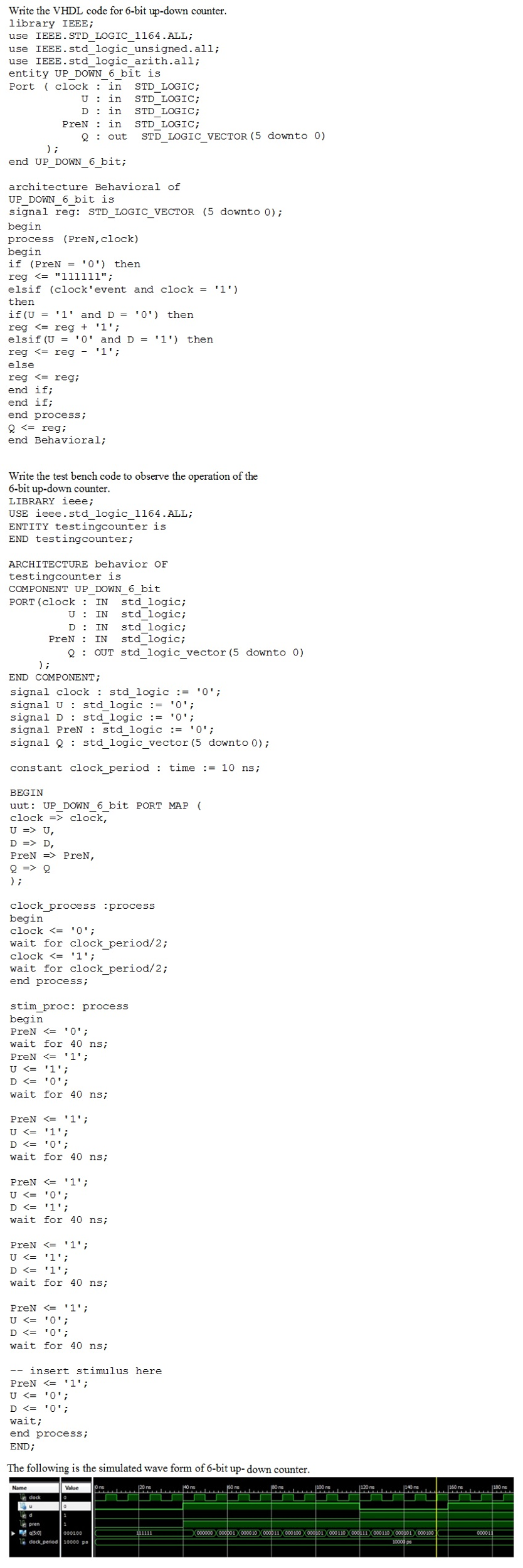 Write behavioral VHDL code that implements the state | Chegg.com