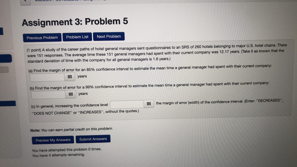 Solved Assignment 3 Problem 5 Previous Problem Problem List 2125