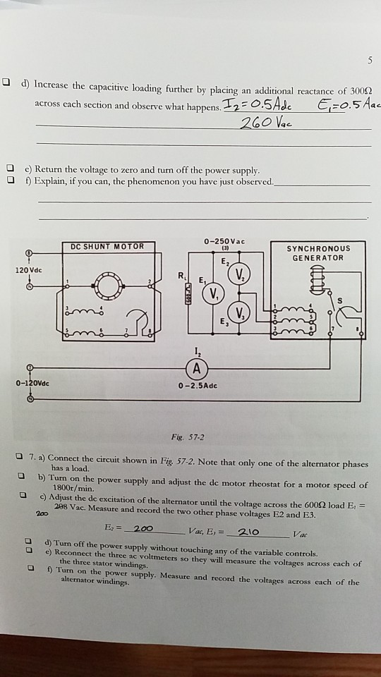 Solved 5a) Using your EMS Capacitance Module, replace the | Chegg.com