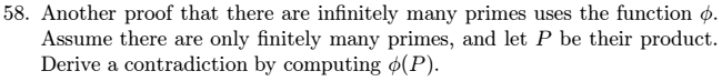 Solved 58. Another proof that there are infinitely many | Chegg.com