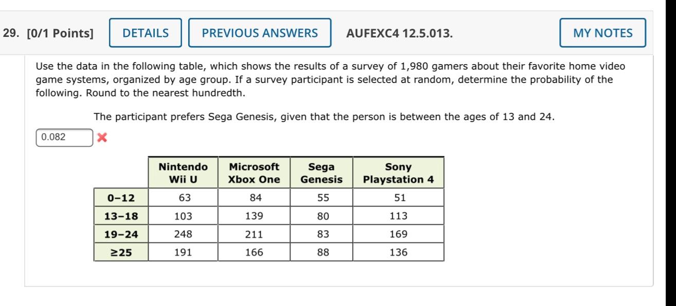 Solved 29. [0/1 Points] DETAILS PREVIOUS ANSWERS AUFEXC4 | Chegg.com