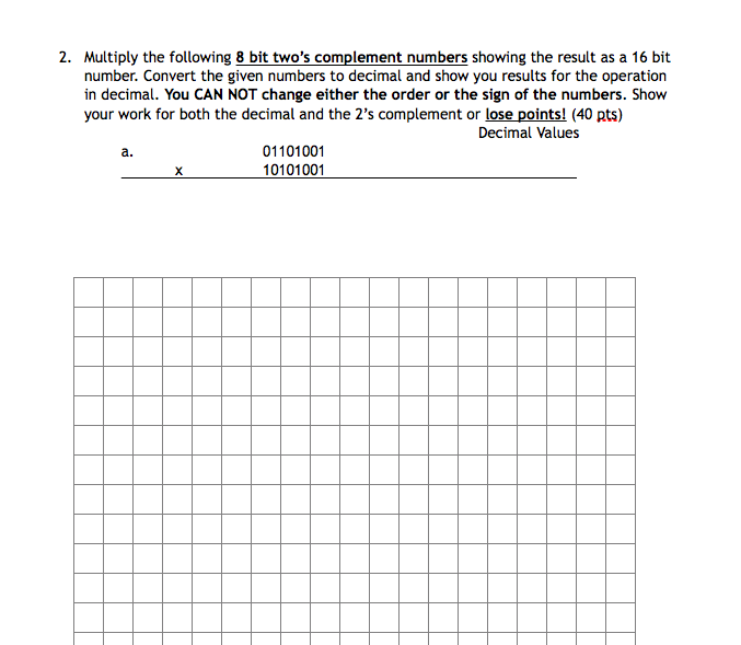 Answered 1 Do The Following Operations On The 8 Bit Two S