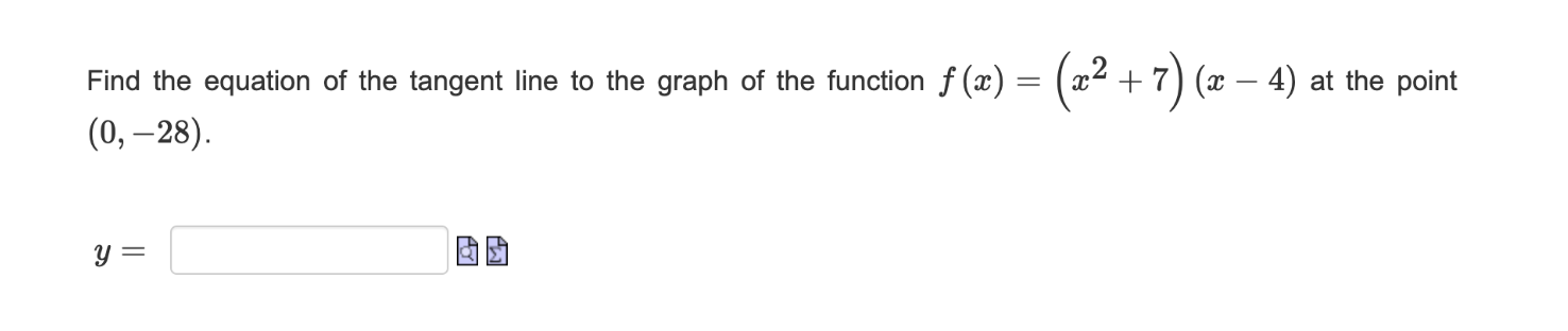 Solved Find the equation of the tangent line to the graph of | Chegg.com