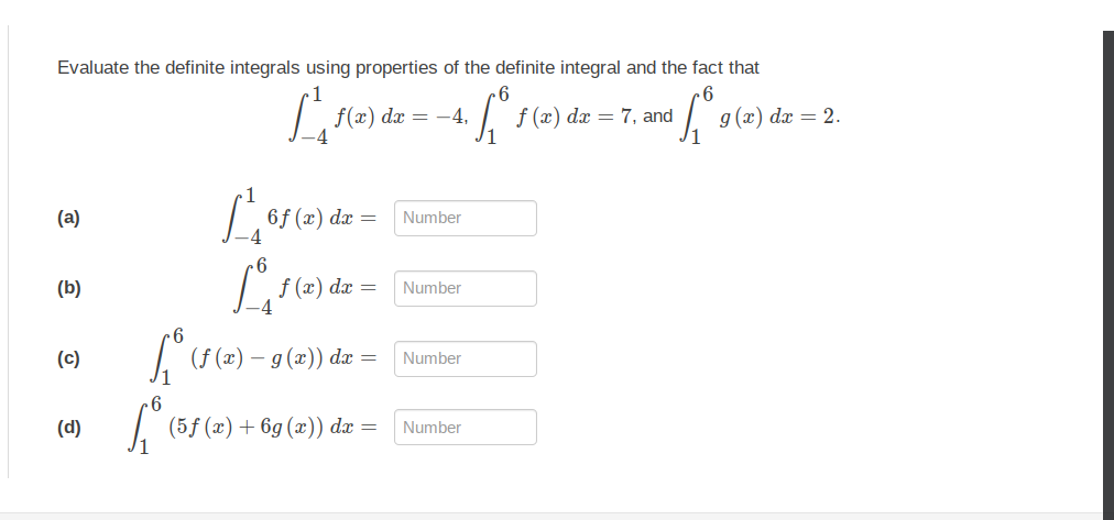 Solved Definite integrals using properties of the definite | Chegg.com