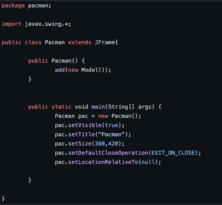 Solved package pacman; import javax.swing.*; import | Chegg.com