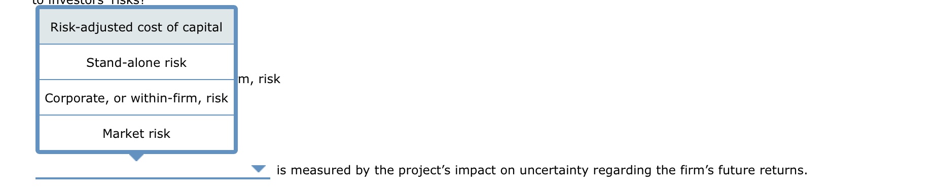 Solved Projects differ in risk, and risk analysis is a | Chegg.com