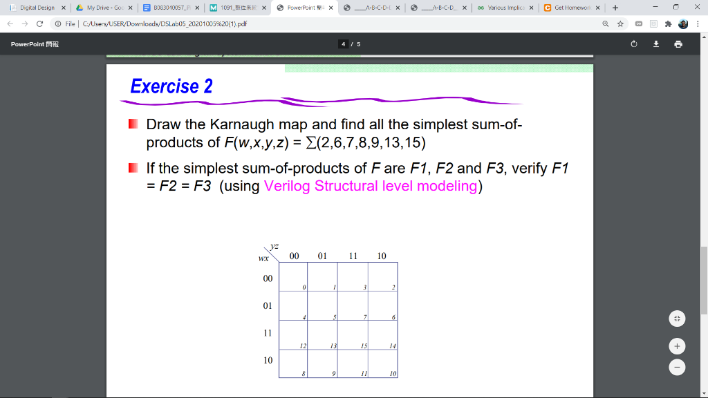 Solved Draw the Karnaugh map and find all the simplest | Chegg.com
