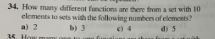 Solved How many different functions are there from a set | Chegg.com