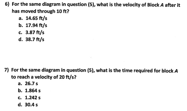 Solved 5) The system shown is initially at rest. Neglecting | Chegg.com