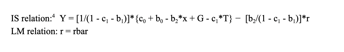 Solved Consider the following IS-LM model: IS relation: Y = | Chegg.com