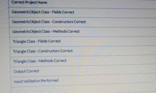 Solved Design a class named Triangle that extends the | Chegg.com