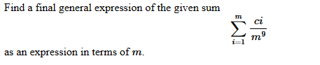 Solved Find a final general expression of the given | Chegg.com