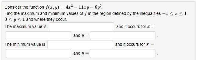 Solved Consider the function f(x,y)=4x3−11xy−6y2 Find the | Chegg.com