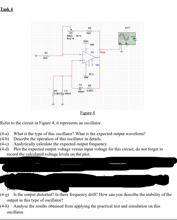 Solved Task 4?Figure 4Refer to the circuit in Figure 4, ﻿it | Chegg.com