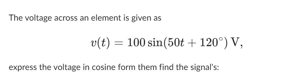 Solved 1. Magnitude (Vm) 2.Radial(angular) frequency | Chegg.com