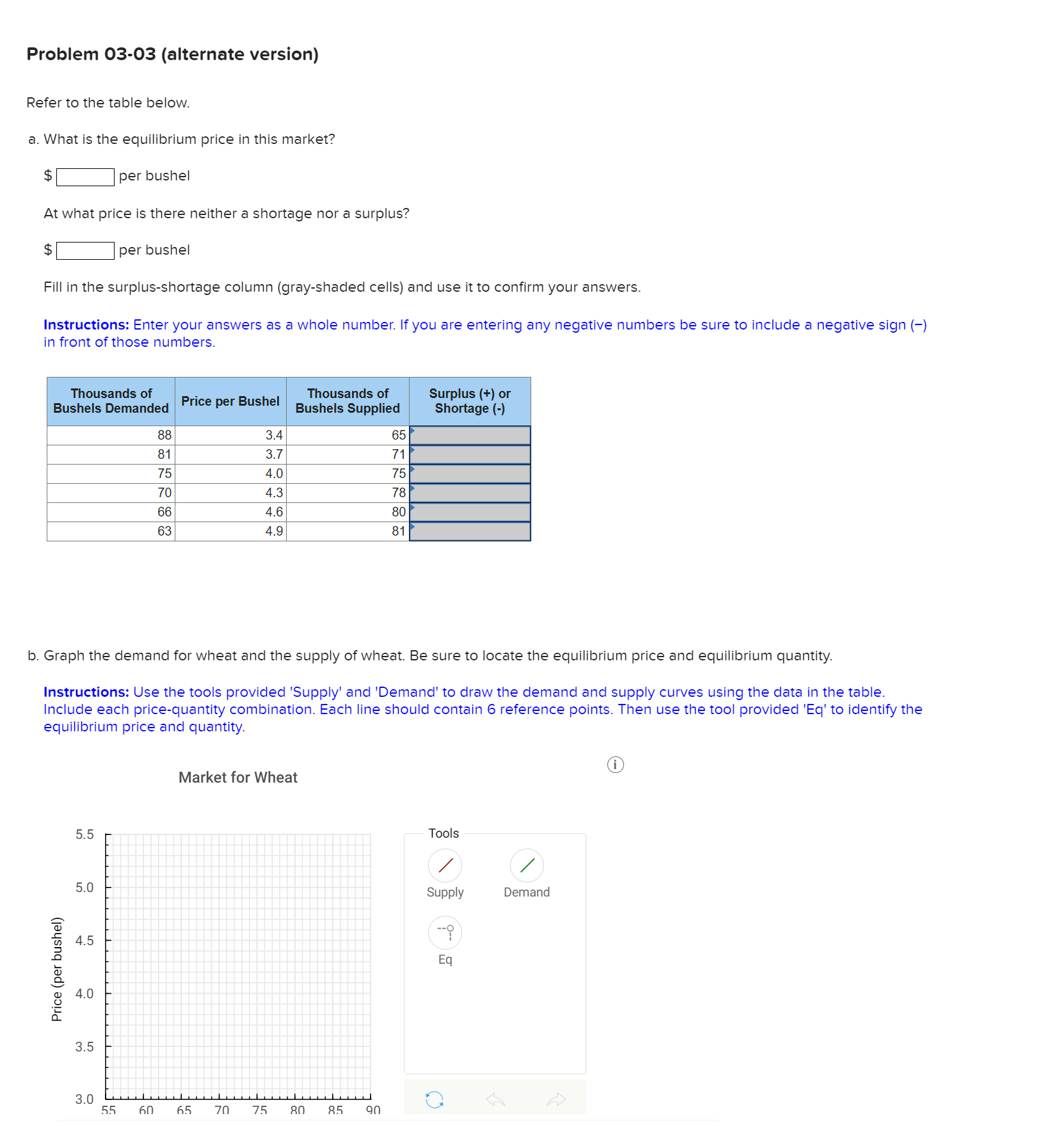 Solved Problem 03-03 (alternate version)Refer to the table | Chegg.com