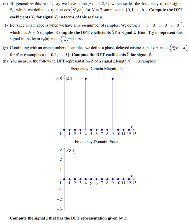 4. DFT In order to get practice with calculating the | Chegg.com