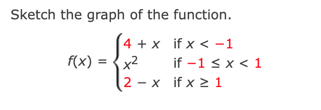 Solved Sketch the graph of the function. f(x)=⎩⎨⎧4+xx22−x if | Chegg.com