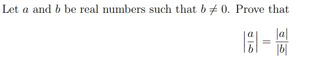 Solved Let a and b be real numbers such that b =0. Prove | Chegg.com
