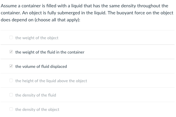 Solved Assume a container is filled with a liquid that has | Chegg.com