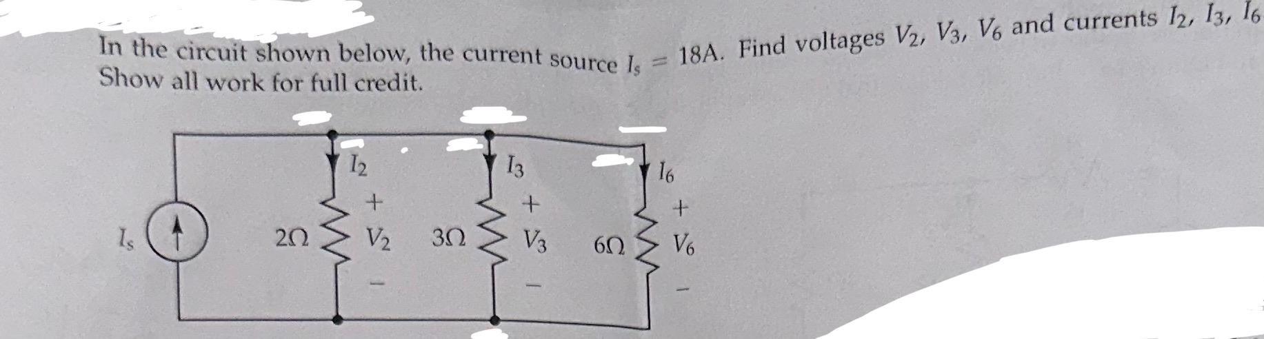 Solved In the circuit shown below, the current source Is=18 | Chegg.com