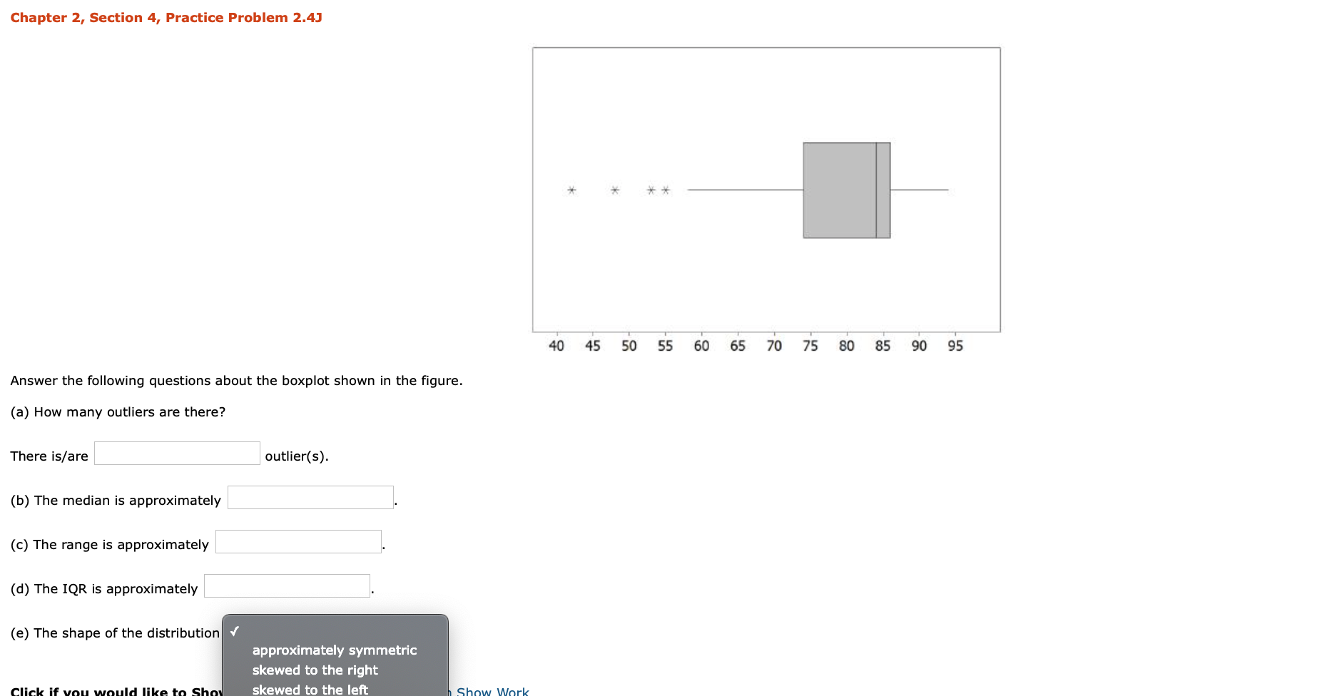 Box Plot Multiple Choice Question