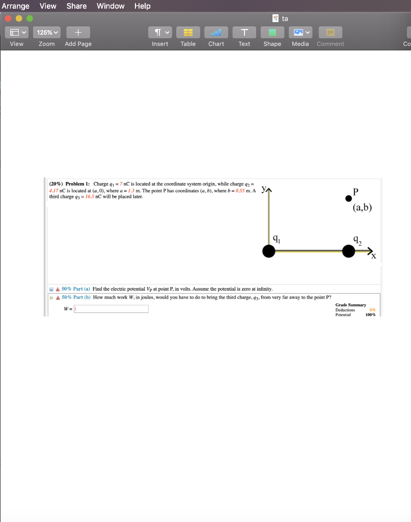 Solved (20\%) Problem 1: Charge q1=7nC is located at the | Chegg.com