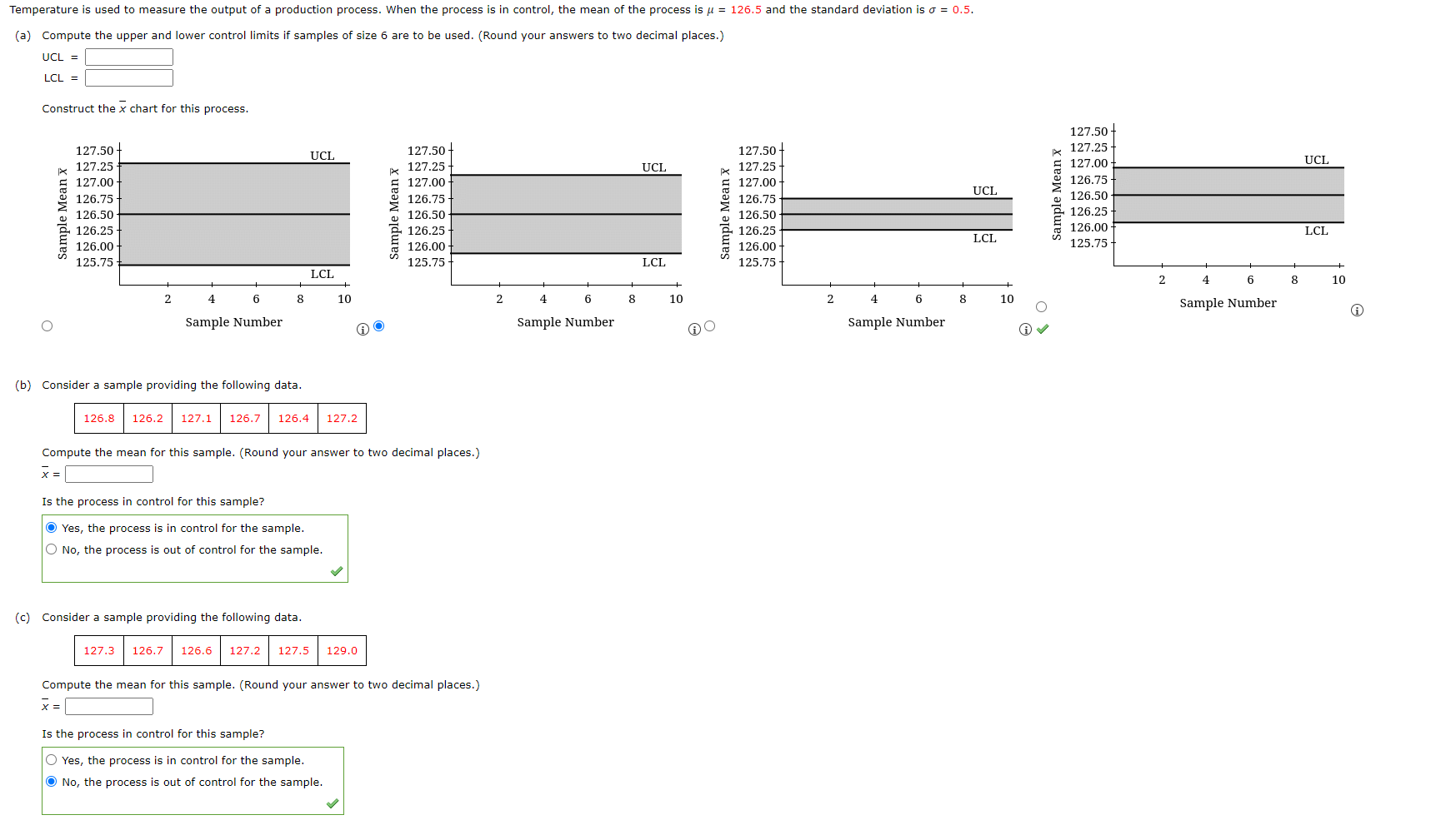 Solved (a) Compute the upper and lower control limits if | Chegg.com