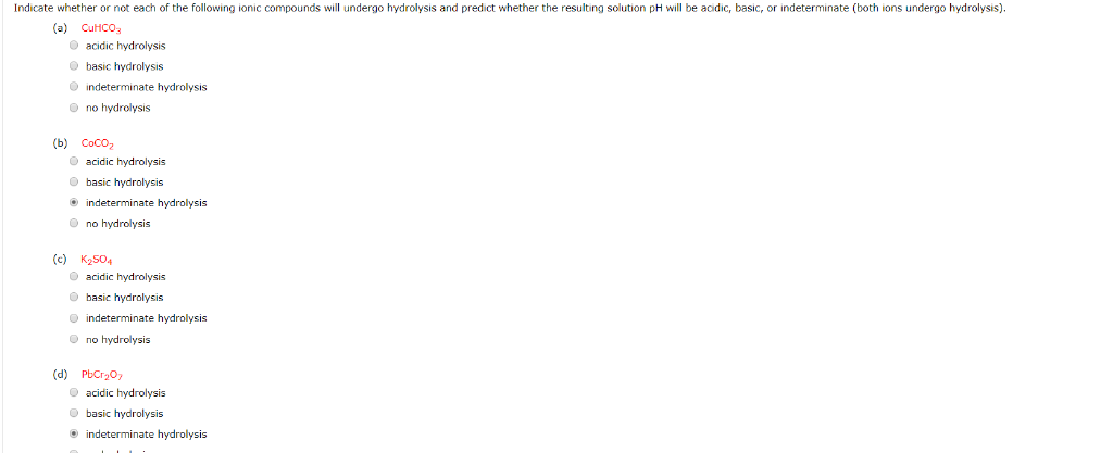 Solved Indicate whether or not each of the following ionic | Chegg.com