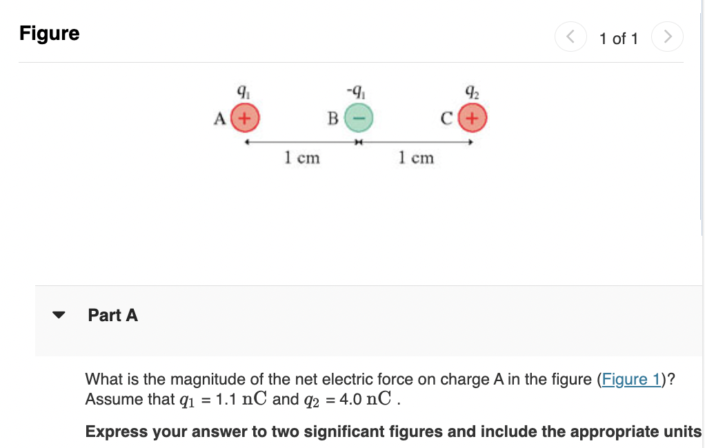 Solved 1 Of 1 Part A What Is The Magnitude Of The Net
