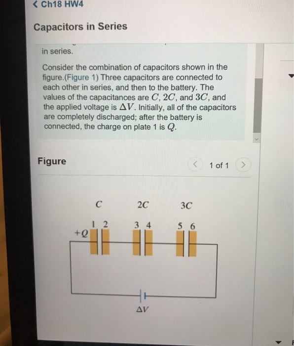 Solved KCh18 HW4 Capacitors in Series in series. Consider | Chegg.com