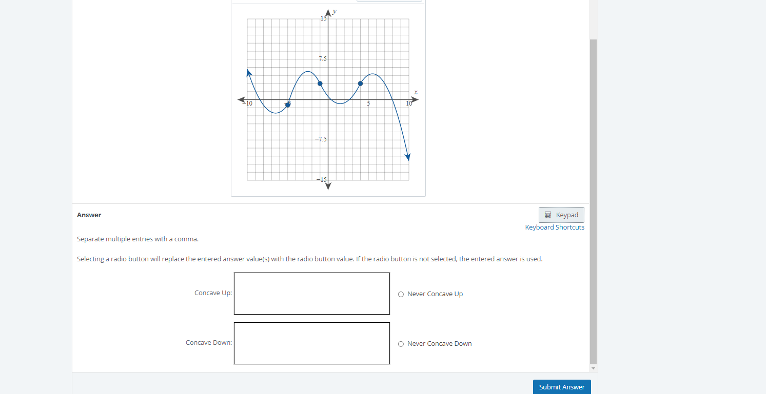 Solved Answer Separate multiple entries with a comma. | Chegg.com