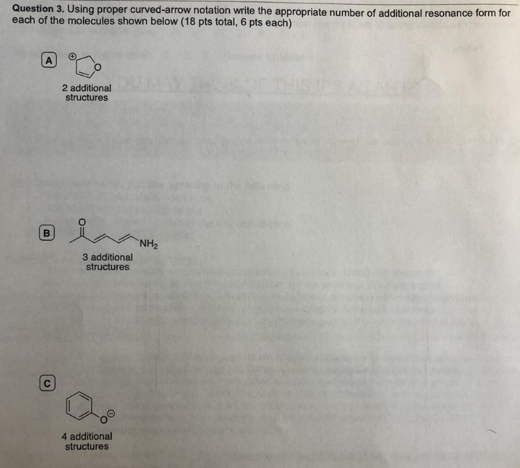 Solved Question 3. Using proper curved-arrow notation write | Chegg.com