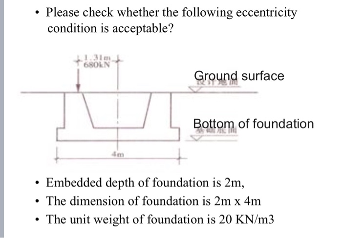 Solved Please check whether the following eccentricity | Chegg.com