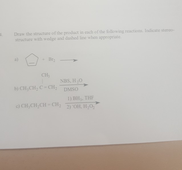 Solved Draw the structure of the product in each of the | Chegg.com