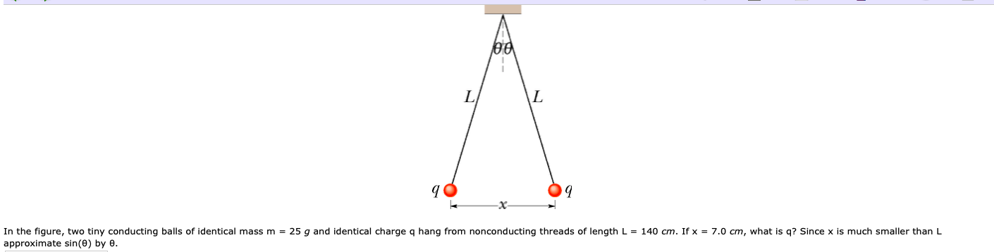 Solved In the figure, two tiny conducting balls of identical | Chegg.com