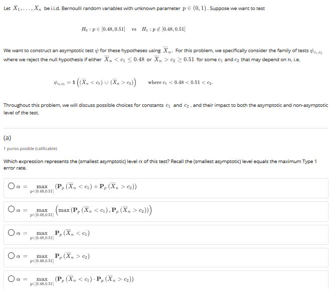 Solved Let X X Bei I D Bernoulli Random Variables With