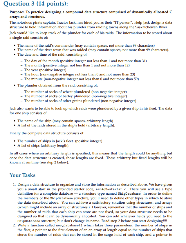 Solved Purpose: To practice designing a compound data | Chegg.com