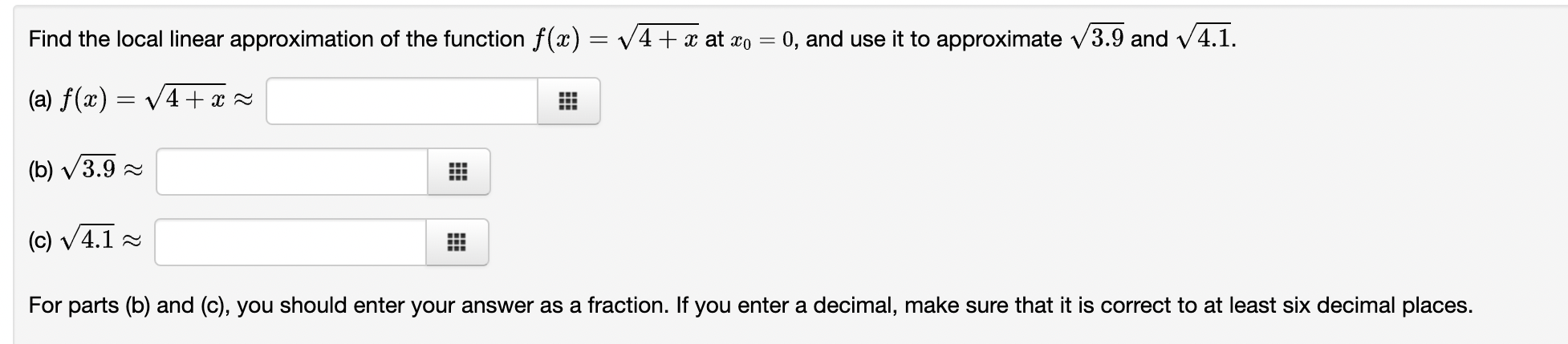 Solved Find the local linear approximation of the function | Chegg.com