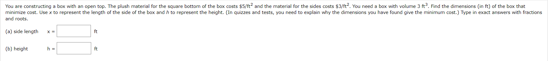 Solved Applied Optimization Problems. Please answer all | Chegg.com