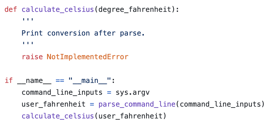 Solved import sys def parse_command_line (rawinput): | Chegg.com