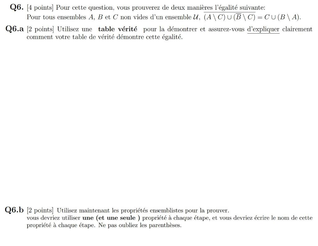 Solved Q6. [4 marks] For this question, you will prove the | Chegg.com