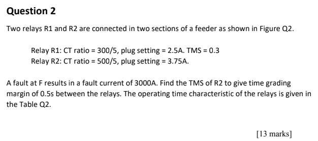 Solved Question 2 Two relays R1 and R2 are connected in two | Chegg.com