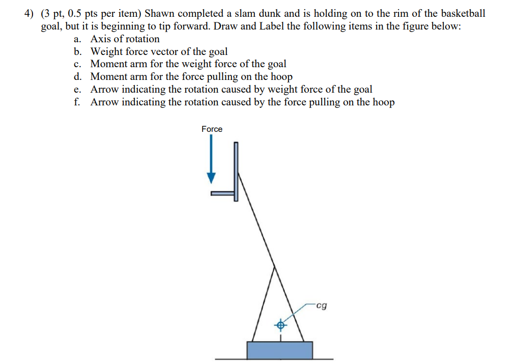 Solved 4) (3 pt, 0.5pts per item) Shawn completed a slam | Chegg.com