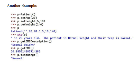 Solved PYTHON 3.9 Implement a class Patient (that is a | Chegg.com